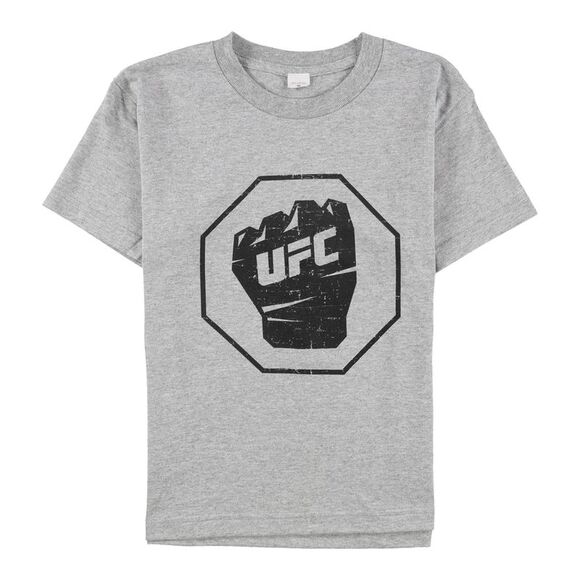 UFC | Shirts & Tops | Ufc Boys Distressed Fist Graphic Tshirt Gray Big ...